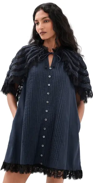 Sea Margaret Capelet Mini Dress - Blue