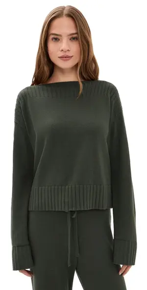 Splendid Haven Boatneck Sweater - Pine