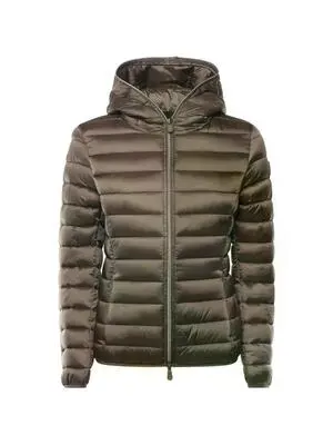 SAVE THE DUCK Quilted Hooded Jacket - Brown