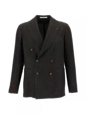Tagliatore Double-breasted Peak-lapel Jacket - Brown