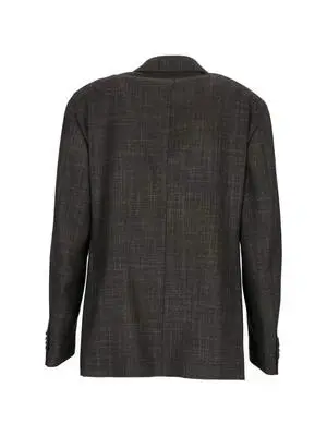 LUIGI BIANCHI Drop 7 Herringbone-pattern Blazer - Grey