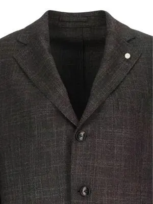 LUIGI BIANCHI Drop 7 Herringbone-pattern Blazer