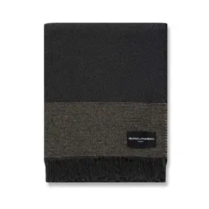 HEATING & PLUMBING LONDON Soft Whispers Cashmere & Merino Lambswool Blanket After Dark - Grey