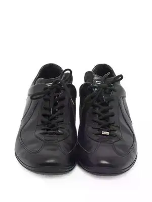Santoni Lace-up Leather Sneakers