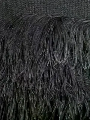 Fabiana Filippi Ostrich Feather-trim Turtleneck Sweater