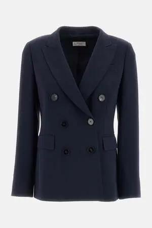 Alberto Biani Blazer Doppiopetto Cady - Blu