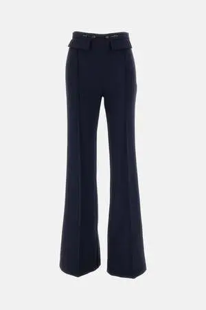 Elisabetta Franchi Pantalone In Crêpe Stretch - Blu