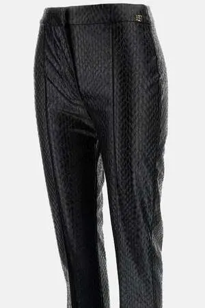 Elisabetta Franchi Pantalone Effetto Pelle - Black