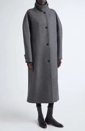 JIL SANDER Oversized Raglan Sleeve Wool Blend Coat