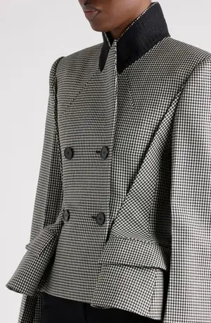 Givenchy Pinched Peplum Wool & Mohair Jacket