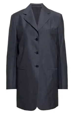 JIL SANDER Single Breasted Tailored Wool & Mohair Jacket