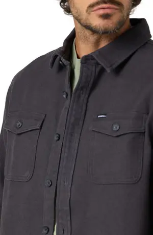 O'Neill Blanket Cotton Flannel Button-up Overshirt - Phantom