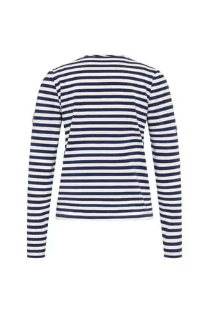 MAISON COMMON Striped Jersey T-shirt With Application