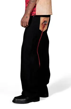 PLEASURES X Jason Landis Tear Formula Baggy Jeans