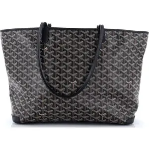 Goyard Artois Tote Coated Canvas Mm - Black