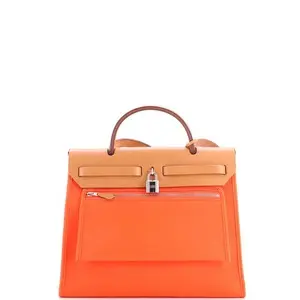 Hermès Herbag Zip Leather And Toile 31