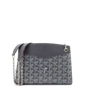 Goyard Structured Rouette Chain Shoulder Bag Coated Canvas Mini - Grey