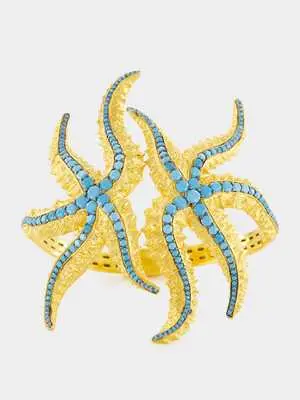 Begum Khan Gold-plated Sirena Bracelet In Turquoise - Blue