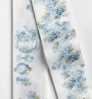 Dior Floral Print Skinny Scarf