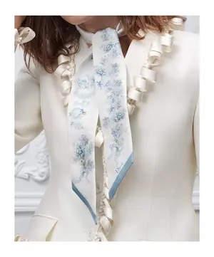 Dior Floral Print Skinny Scarf