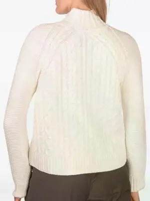 GRAN SASSO Cable-knit Mock-neck Sweater