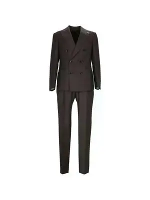 LUIGI BIANCHI Double-breasted Suit - Brown
