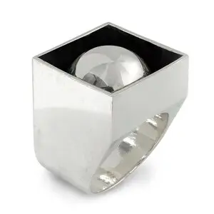 KEVIN THORNE JEWELLERY Monumental Ring - Silver/black