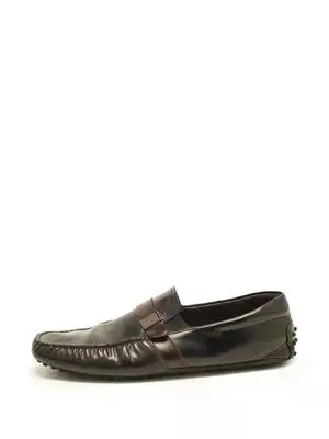 TOD'S X Ferrari Gommino Leather Loafers - Black