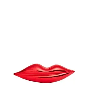 Lulu Guinness Surrealist Lips Clutch In Mirro - Red