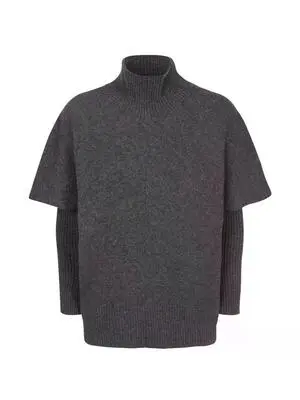 Federica Tosi Layered-sleeve High-neck Sweater