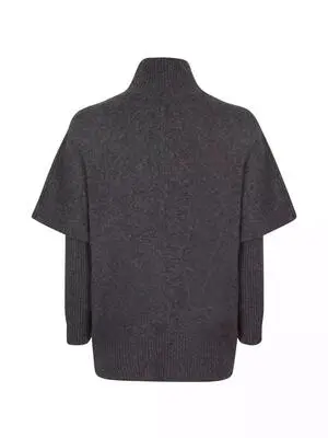 Federica Tosi Layered-sleeve High-neck Sweater