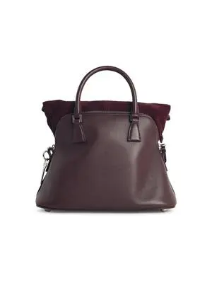 MAISON MARGIELA Burgundy Leather 5ac Soft' Mini Bag - Multicolor