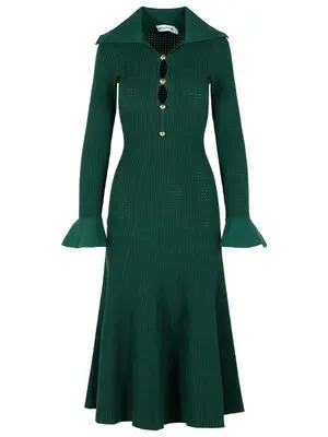 SELF-PORTRAIT Keyhole' Dress In Viscose Blend - Green