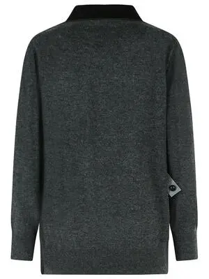 Sacai Grey Wool Cardigan