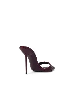 Paris Texas Lidia 105' Deep Leather Mules - Red