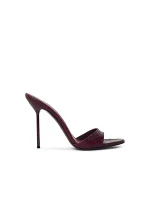 Paris Texas Lidia 105' Deep Leather Mules - Red