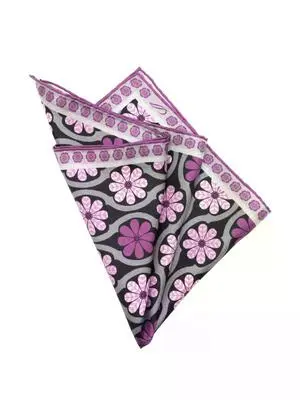 ELIZABETTA Gargano Floral-print Pocket Square