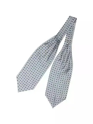 ELIZABETTA Ostuni Medallion-print Silk Cravat - Grey
