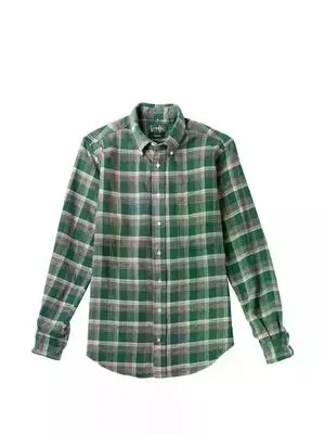 Gitman Bros Madras Brushed Shirt - Green
