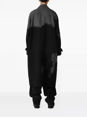 Yohji Yamamoto Herringbone-pattern Double-breasted Coat