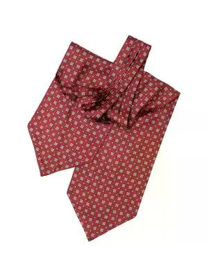 ELIZABETTA Ostuni Medallion-print Silk Cravat - Red