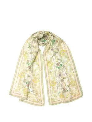 ELIZABETTA Ofelia Floral-print Scarf - Yellow
