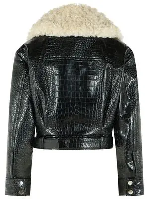 Sportmax Armonioso' Patent Leather Nail Jacket