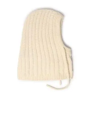 Moncler Moncler Ivory Alpaca Blend Balaclava Women Cream