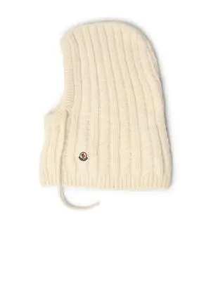 Moncler Ivory Alpaca Blend Balaclava - Cream