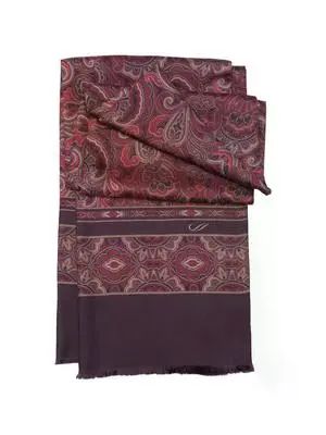 ELIZABETTA Ferrara Paisley-print Scarf - Red