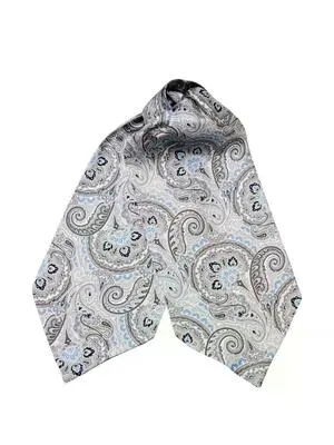ELIZABETTA Latino Paisley-print Silk Cravat Tie - Grey