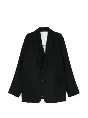 NUDE:MASAHIKO MARUYAMA Houndstooth-pattern Layered Blazer - Grey