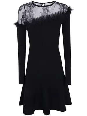 Blumarine Dress With Lace - Black