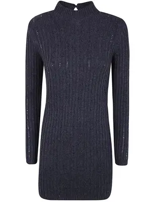 TWINSET Mini Dress Long Sleeved Long Sleeved Mini Dress - Gray